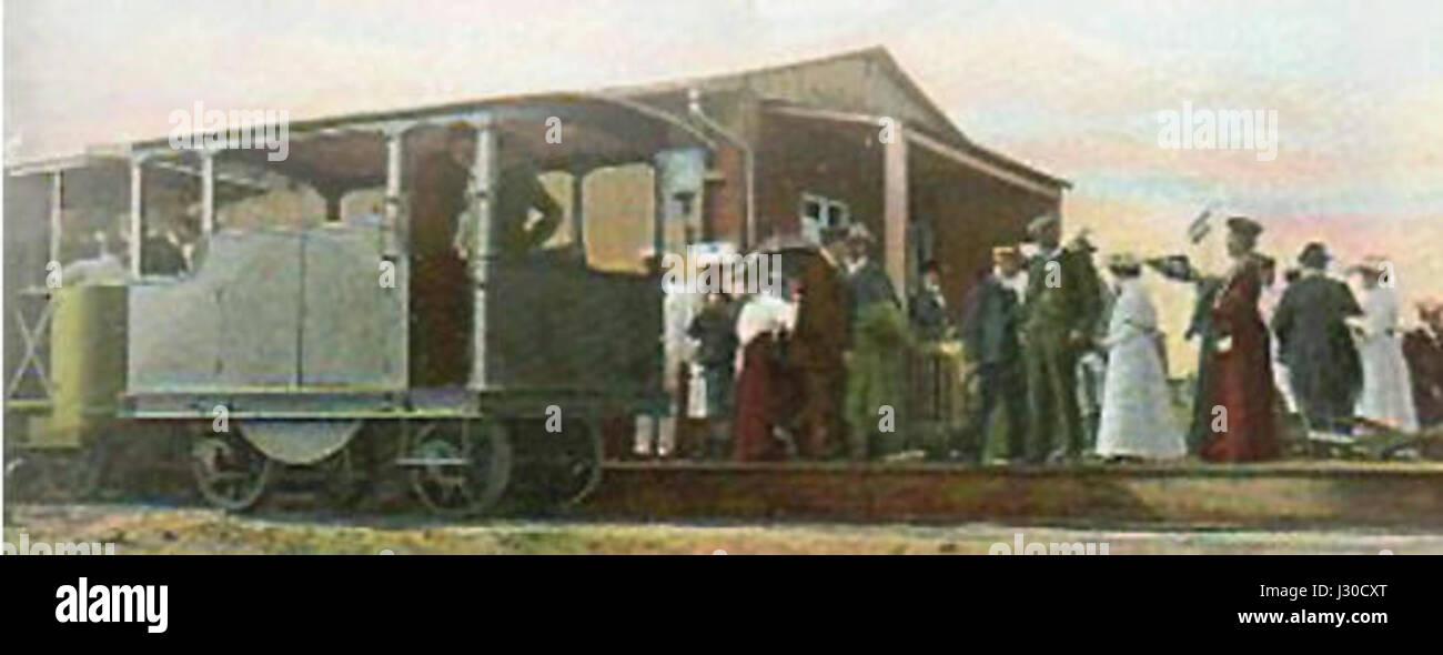 This photograph shows the Bahnhof (train station) around 1902 ...