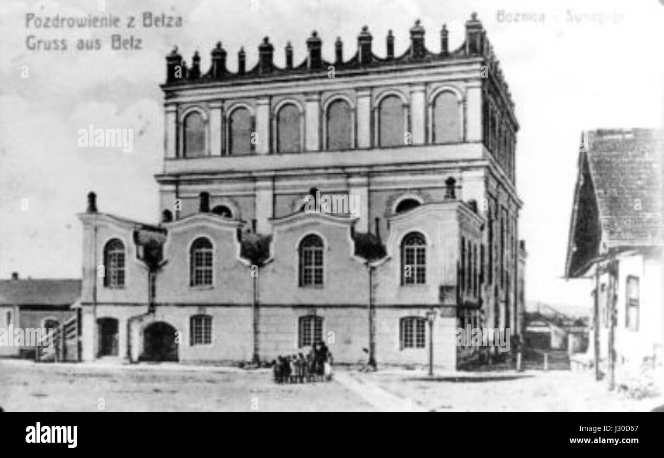 A photograph of the Belz Hasidic Synagogue, known for its grand ...
