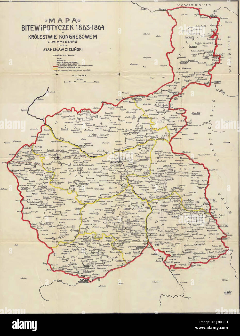 Battles of January Uprising in Congress Poland 1863-1864 Stock Photo ...