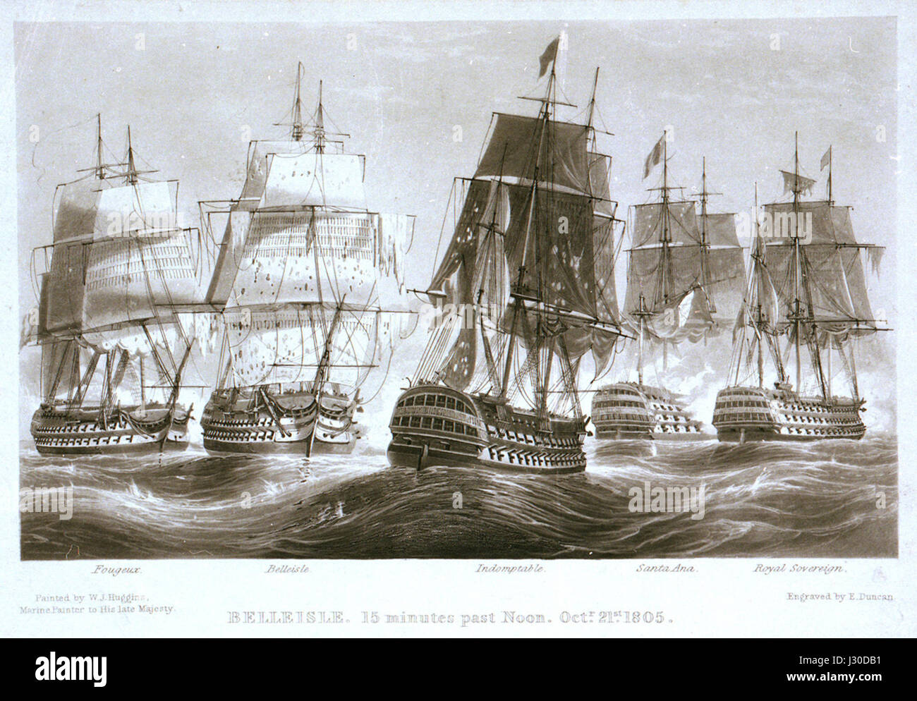 A historical painting titled 'Belleisle' portrays the famous French ...