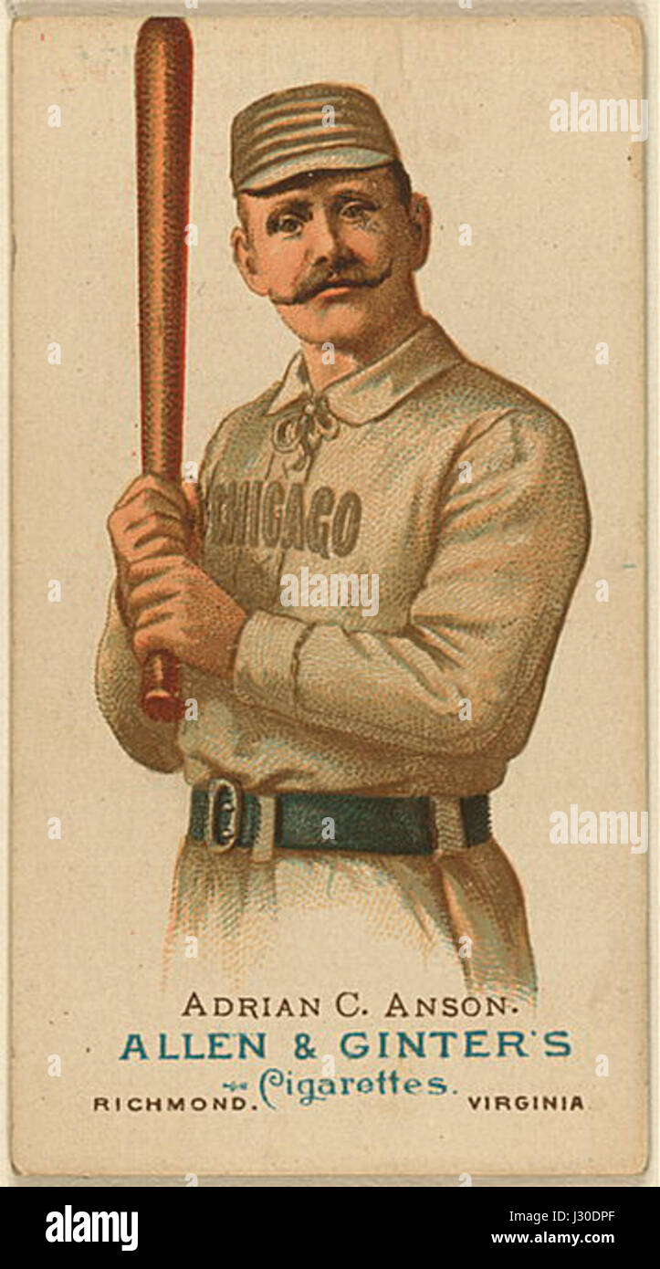 The Cap Anson 1887 baseball card features a key player from the late ...