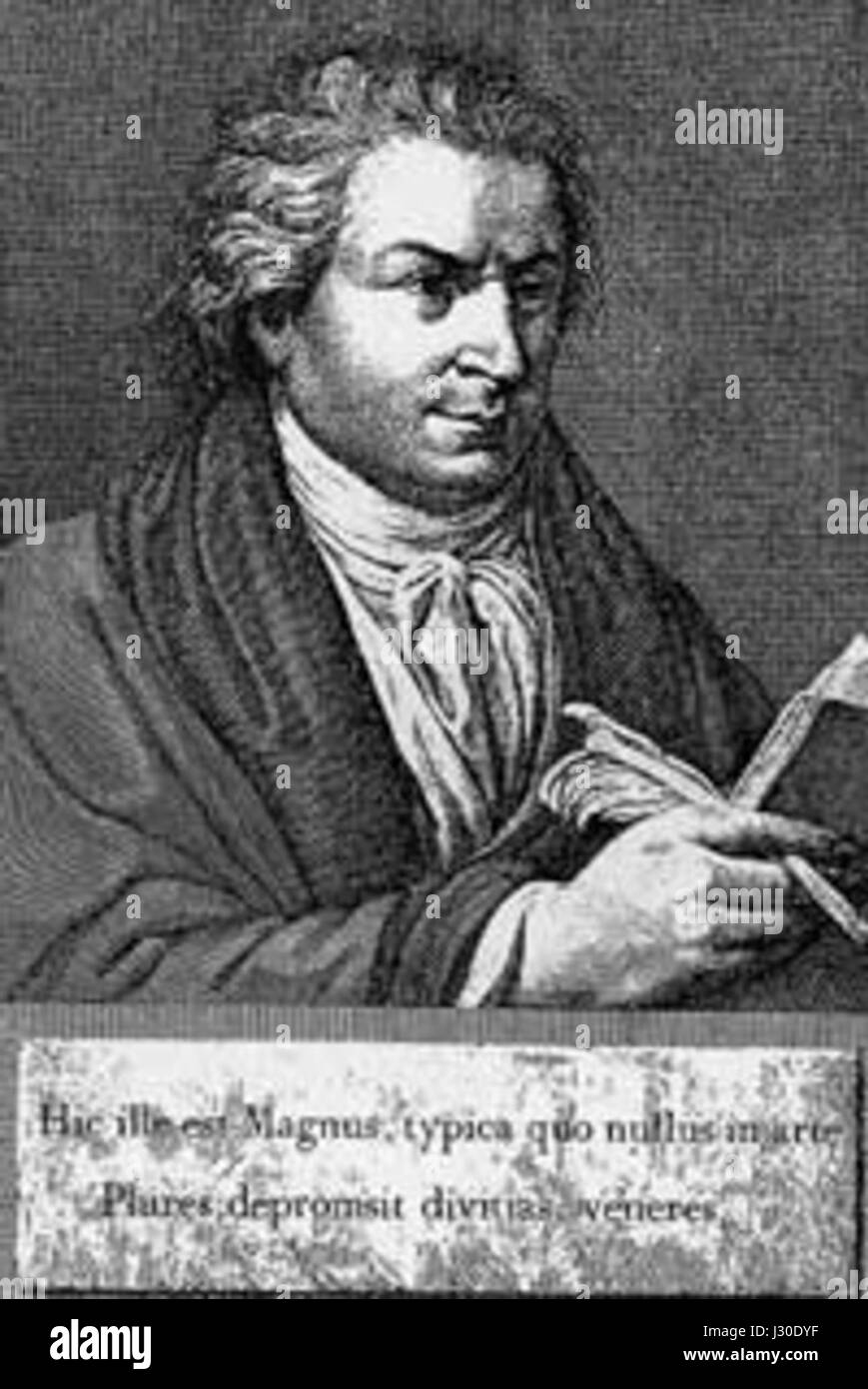 The Bodoni portrait refers to a famous depiction of Giambattista Bodoni ...