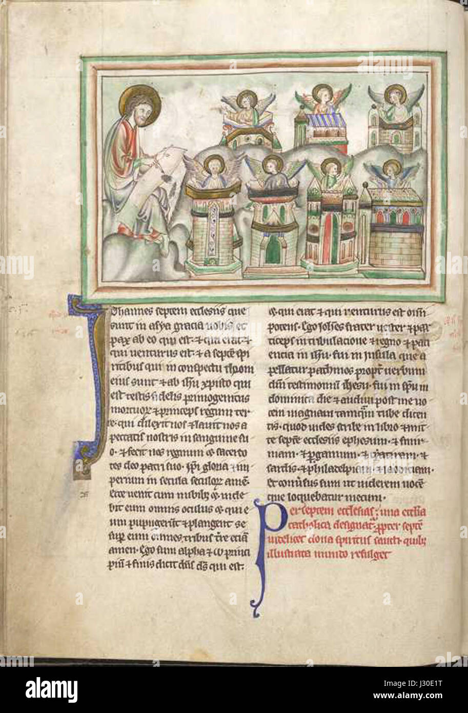 The British Library manuscript Add MS 35166, Apocalypse Folio 003v ...