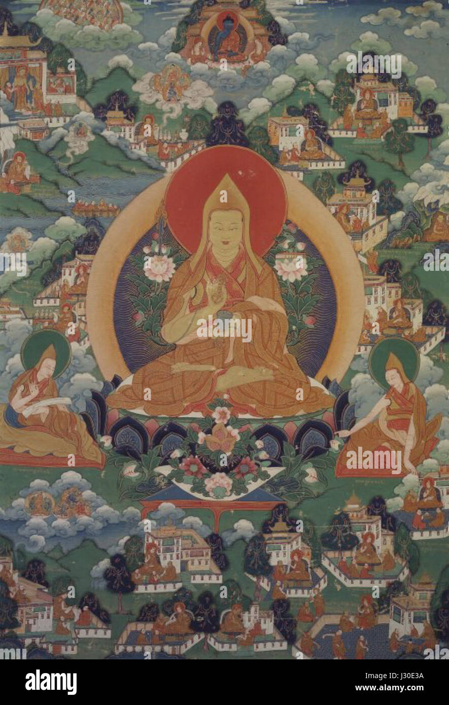 The Brooklyn Museum houses a depiction of Tsong-kha-pa, the founder of ...