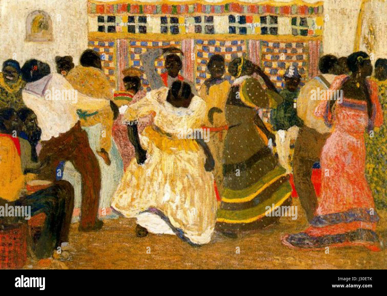 The artwork 'Candombe' by the artist Figari, created in 1921, reflects ...