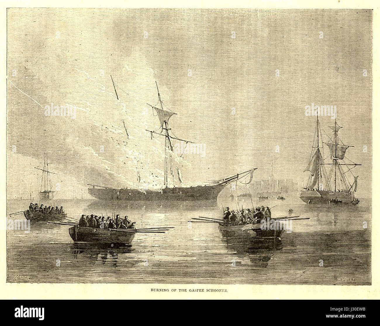 Revolutionary war ship painting hi-res stock photography and images - Alamy