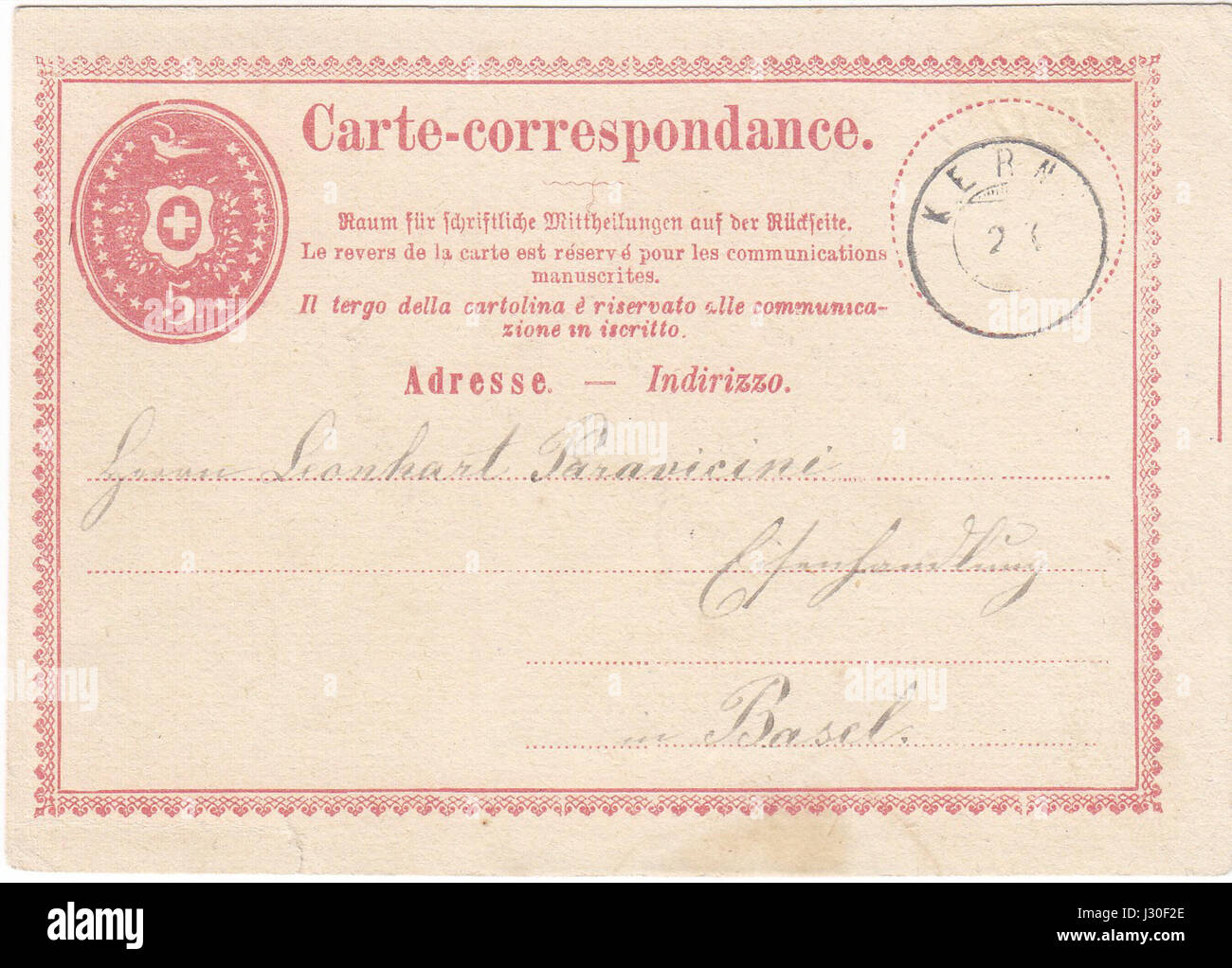 This letter or document from October 1, 1870, titled 'Carte ...