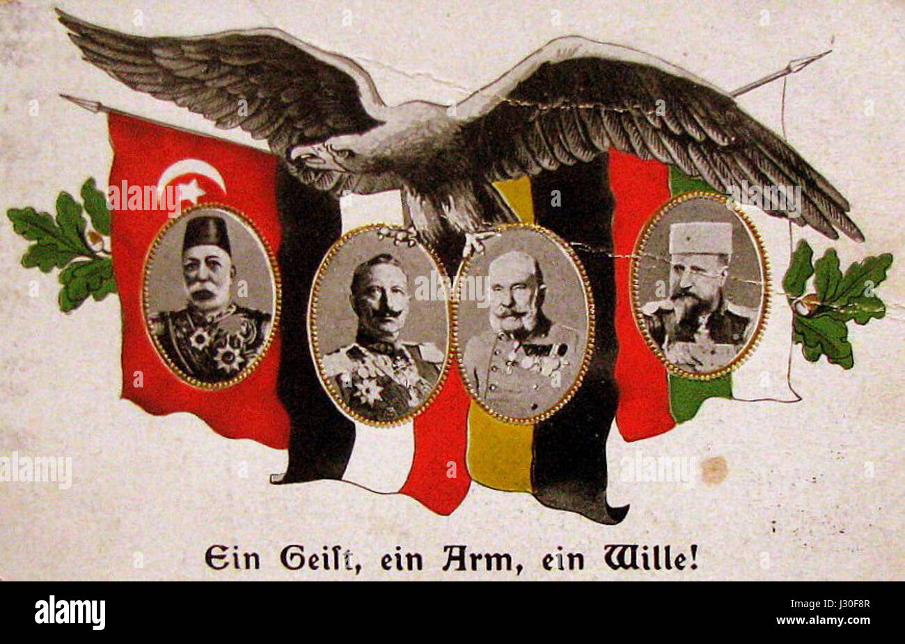 This World War I poster represents the Central Powers, a coalition of ...