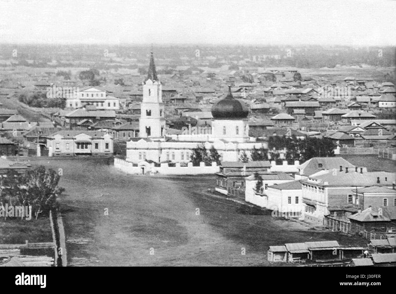 This title refers to a historical photograph or map of Barnaul, a city ...