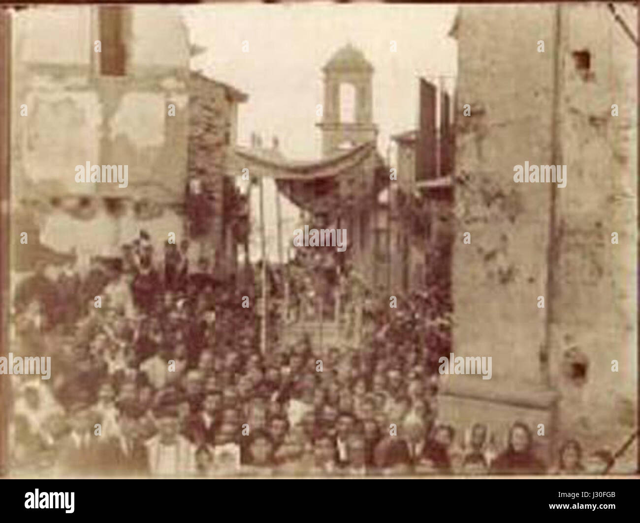 A 1894 painting depicting a religious procession, capturing the ...
