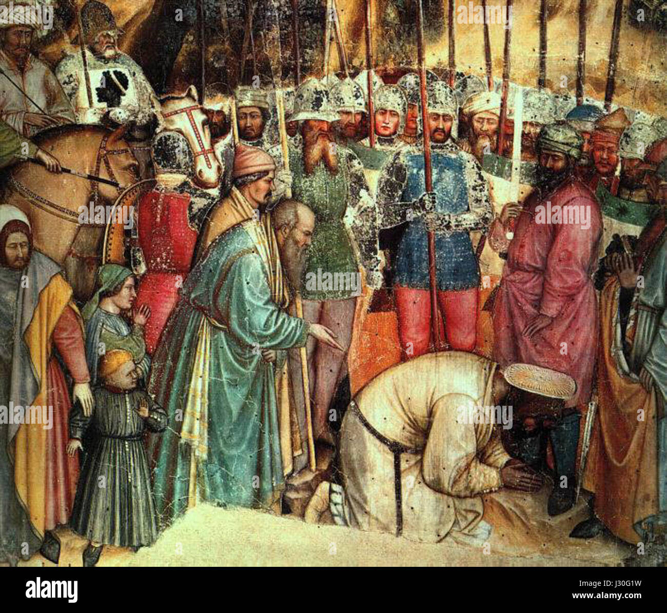 An italian painter active in the 14th century hi-res stock photography ...