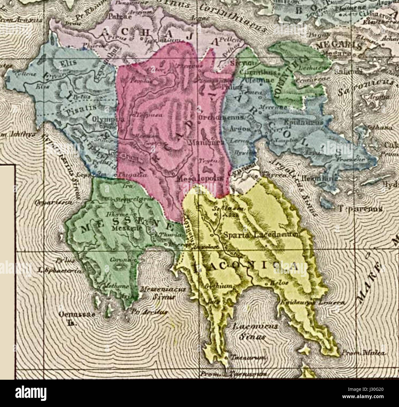 The Peloponnese is a large peninsula in southern Greece, known for its ...