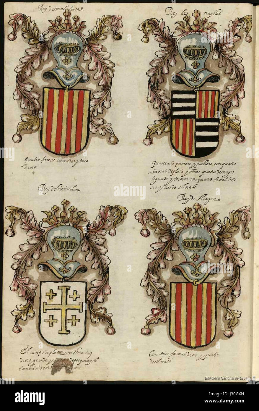 This refers to the heraldic symbols ('Blasones') of Aragon, featured in ...