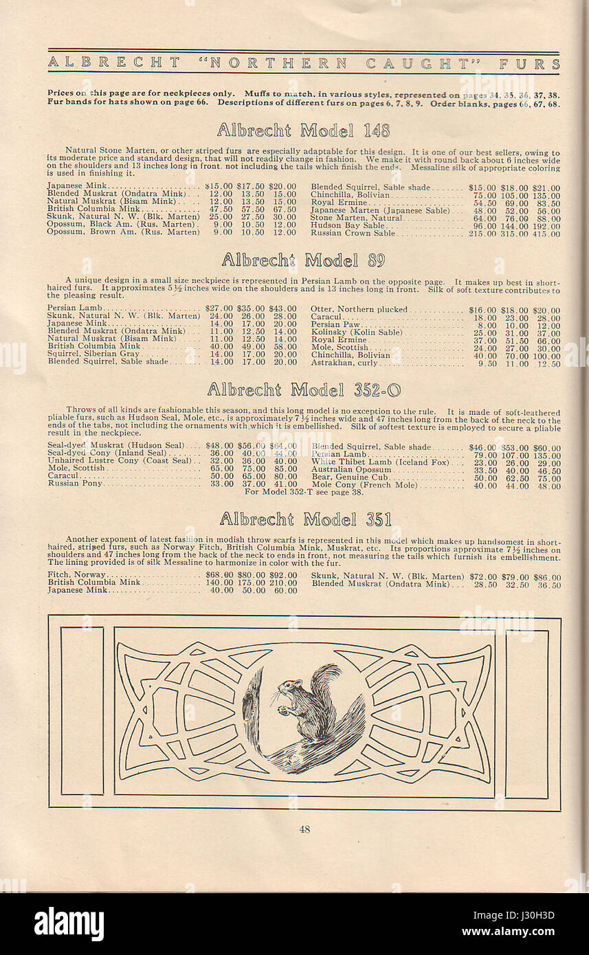 Albrecht's Fur Facts & Fashion 1912-13, Saint Paul, Minnesota -49 Stock ...