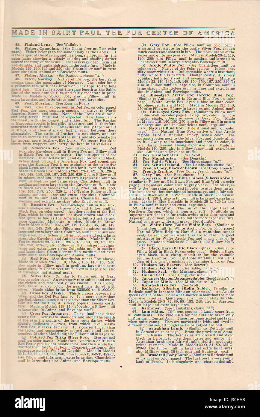 Albrecht's Fur Facts & Fashion 1912-13, Saint Paul, Minnesota -08 Stock ...