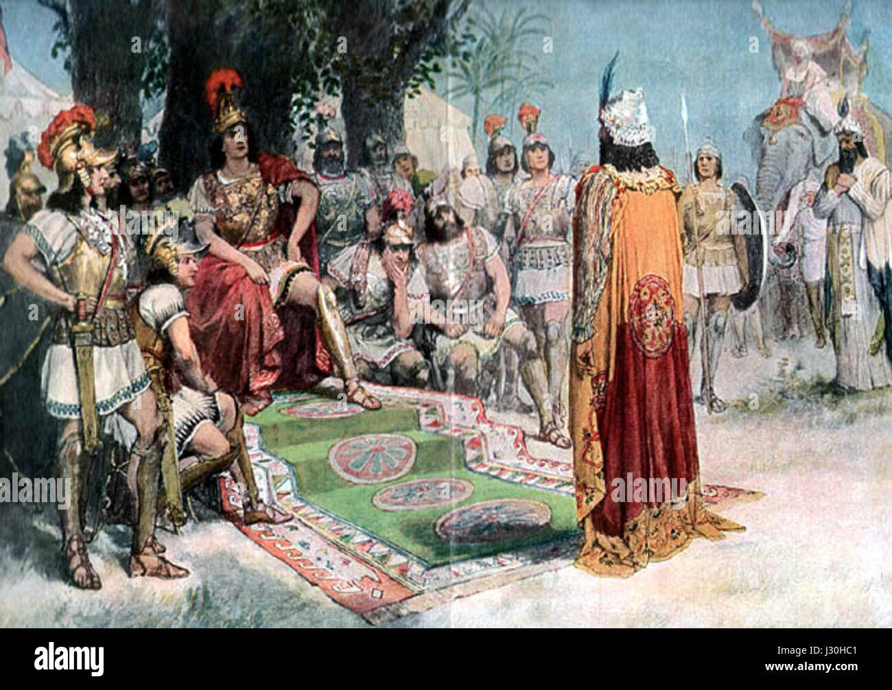 Alexander and Porus draw Stock Photo - Alamy