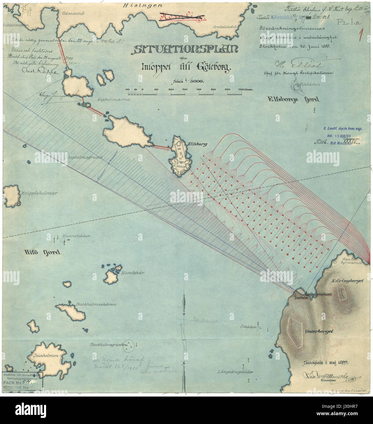 Alvsborgs Fastning, completed in 1899, is a fortress located in ...