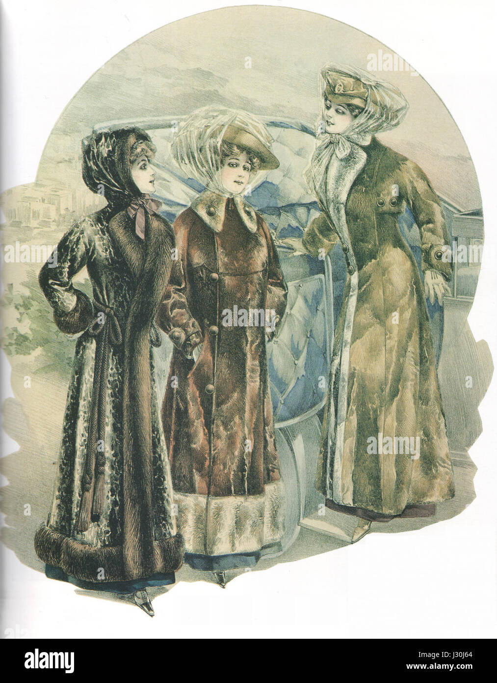 This photograph showcases the fashion trends of automobilists in the ...