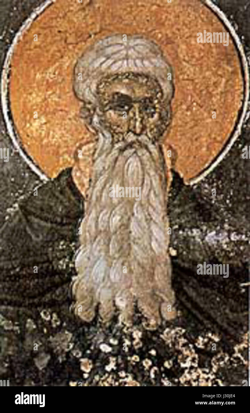 Portrait of Arsenius the Great, a Christian monk and ascetic from the ...