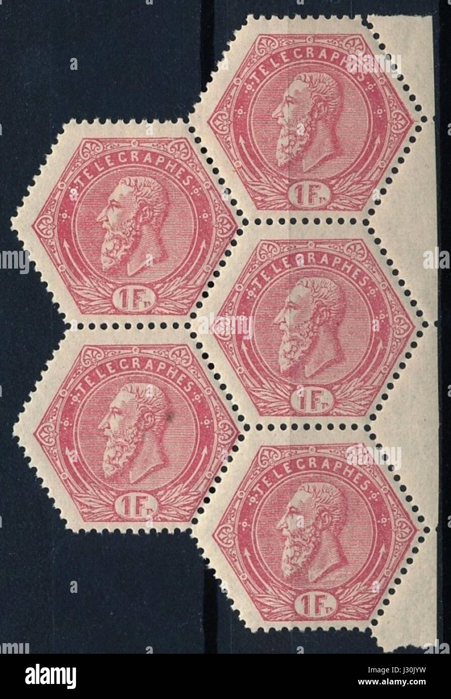 The 1888 Belgium 1f telegraph stamp is a historical postal item from ...