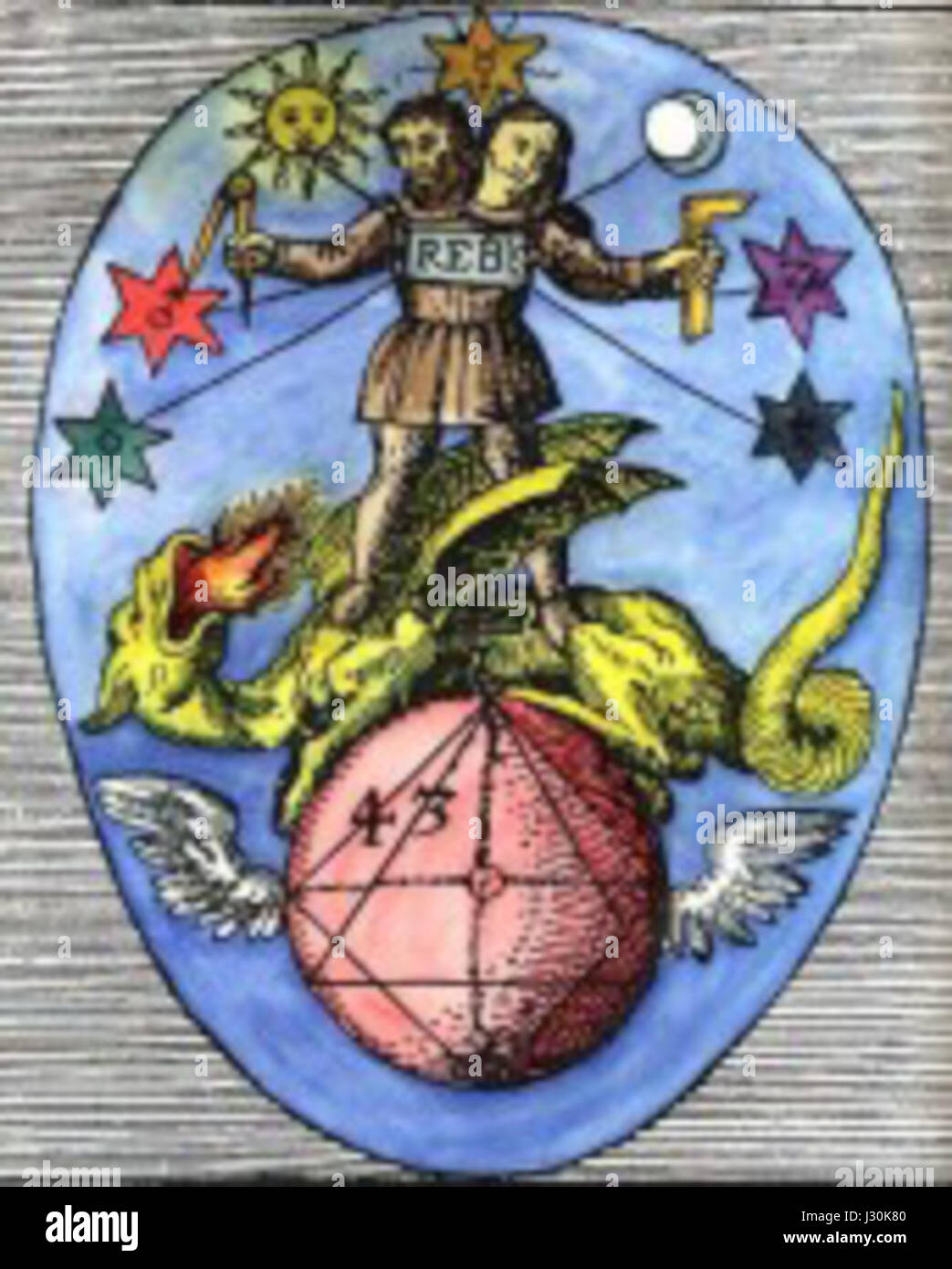 The 'Azoth-Sixth woodcut' refers to a particular woodcut print from the ...