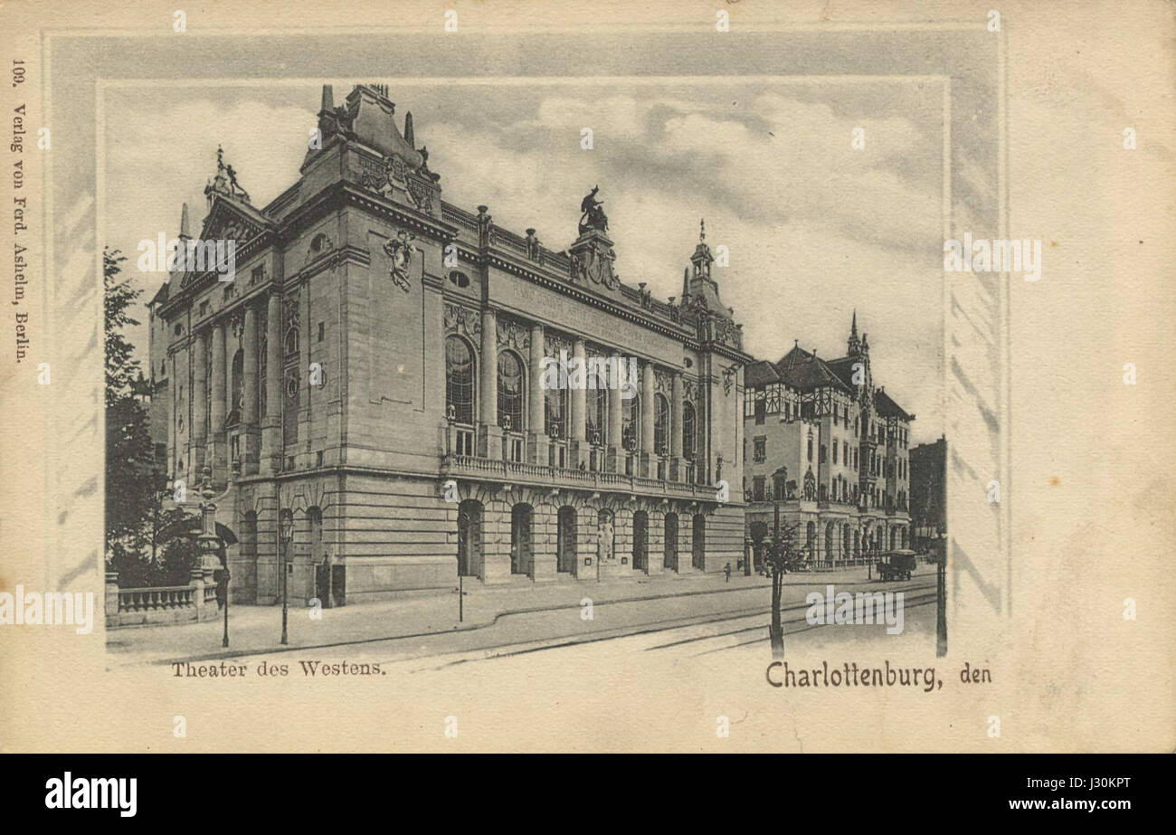 A historical postcard from Berlin-Charlottenburg, showcasing the ...