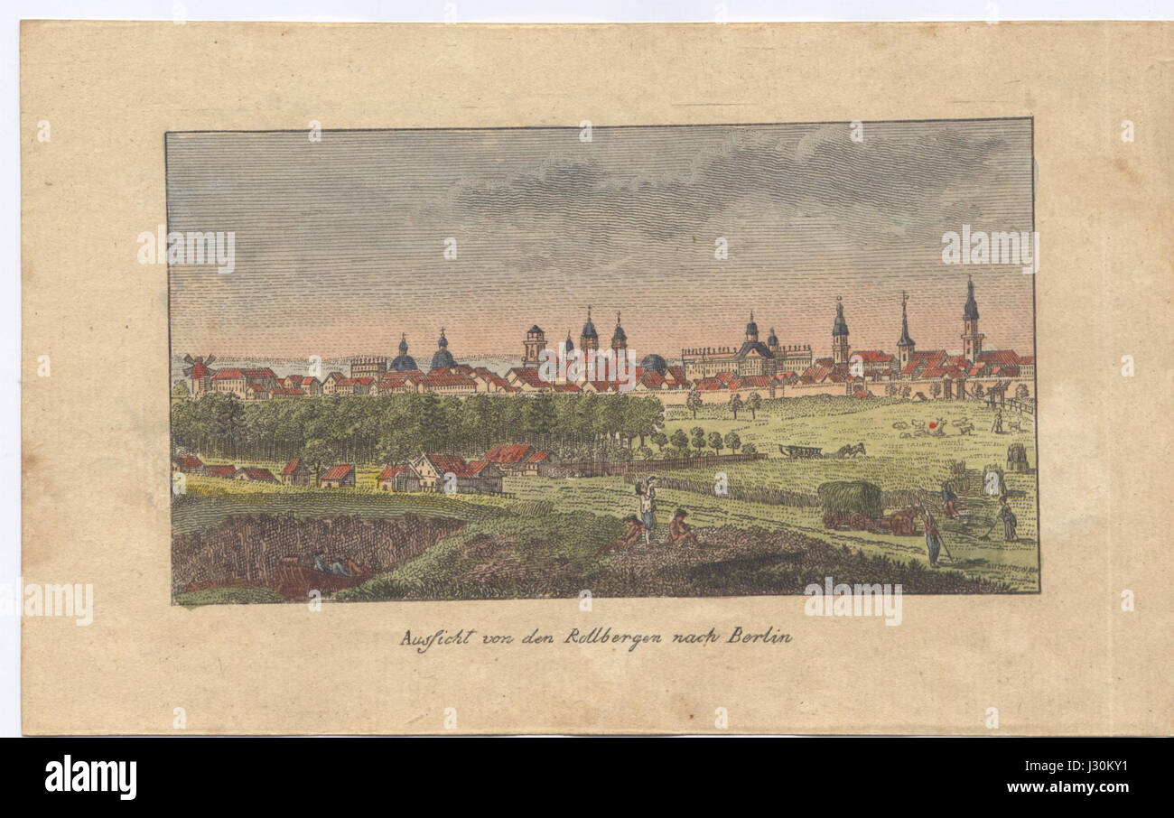 Berlin Rollberge 1820 Stock Photo - Alamy