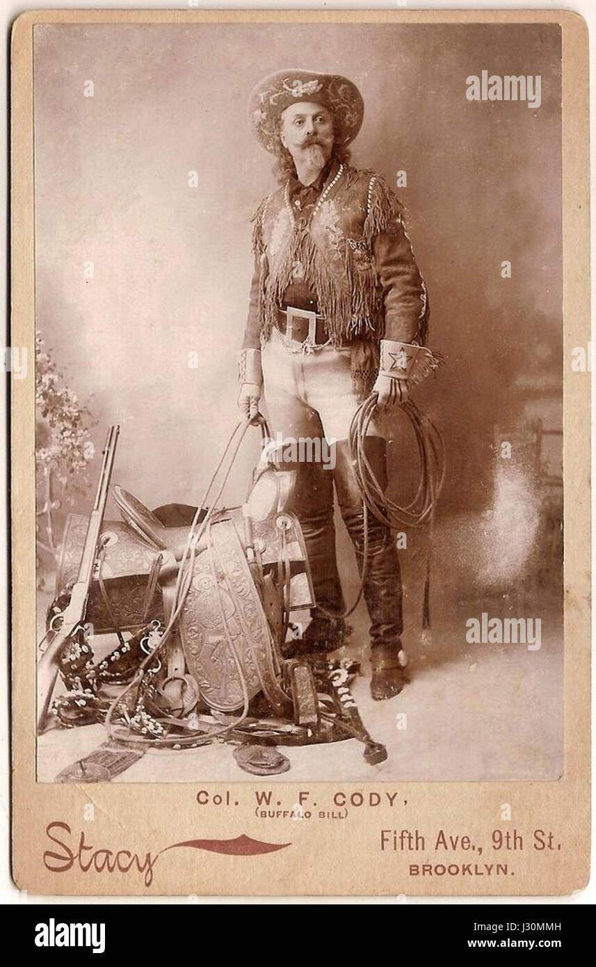 This late 19th-century illustration of Buffalo Bill, created by Stacy ...