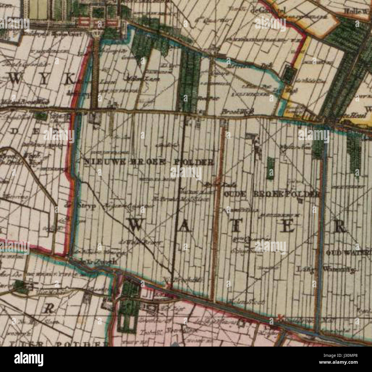 This historical map or document refers to the Broekpolders area in ...