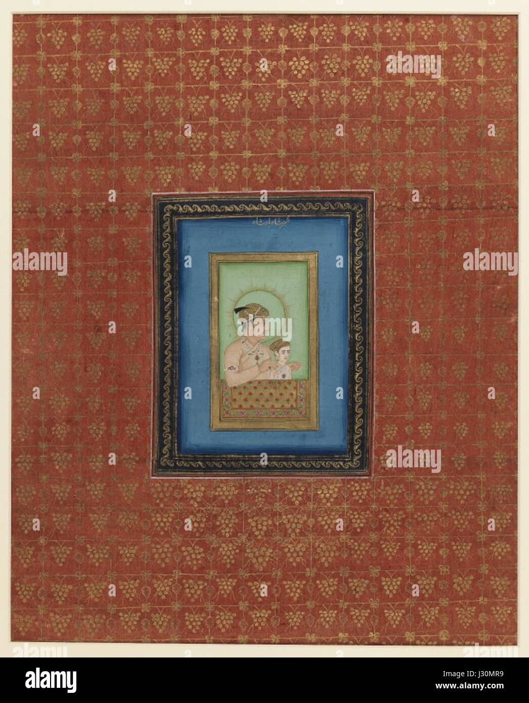 The painting 'Akbar and One of His Sons or Grandsons' at the Brooklyn ...