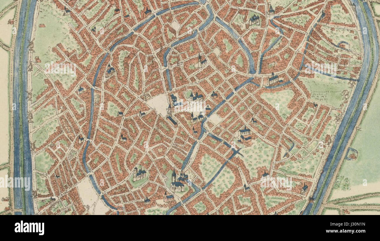 The Bruges detail on the Deventer map offers a glimpse into the ...