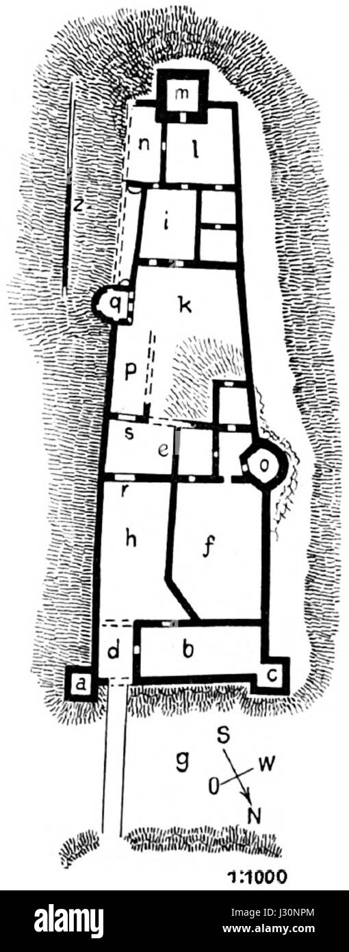 This refers to an architectural plan or layout (Grundriss) of Burg ...