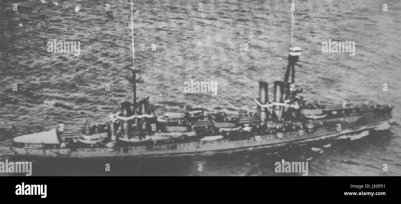 Italian battleship Dante Alighieri aerial view Stock Photo - Alamy