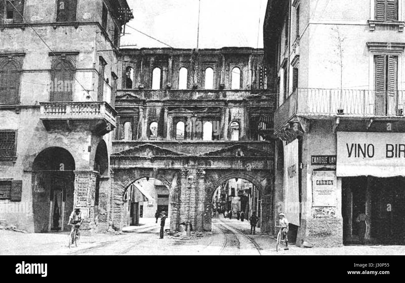This refers to the Porta Borsari, a historical gate in Verona, Italy ...
