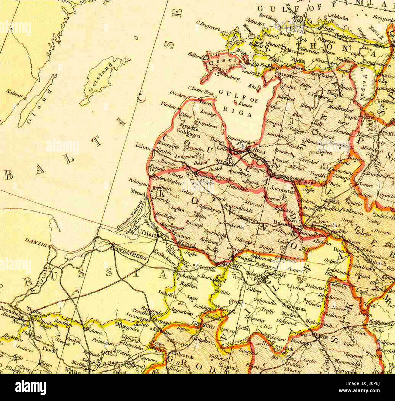 Baltics map hi-res stock photography and images - Alamy