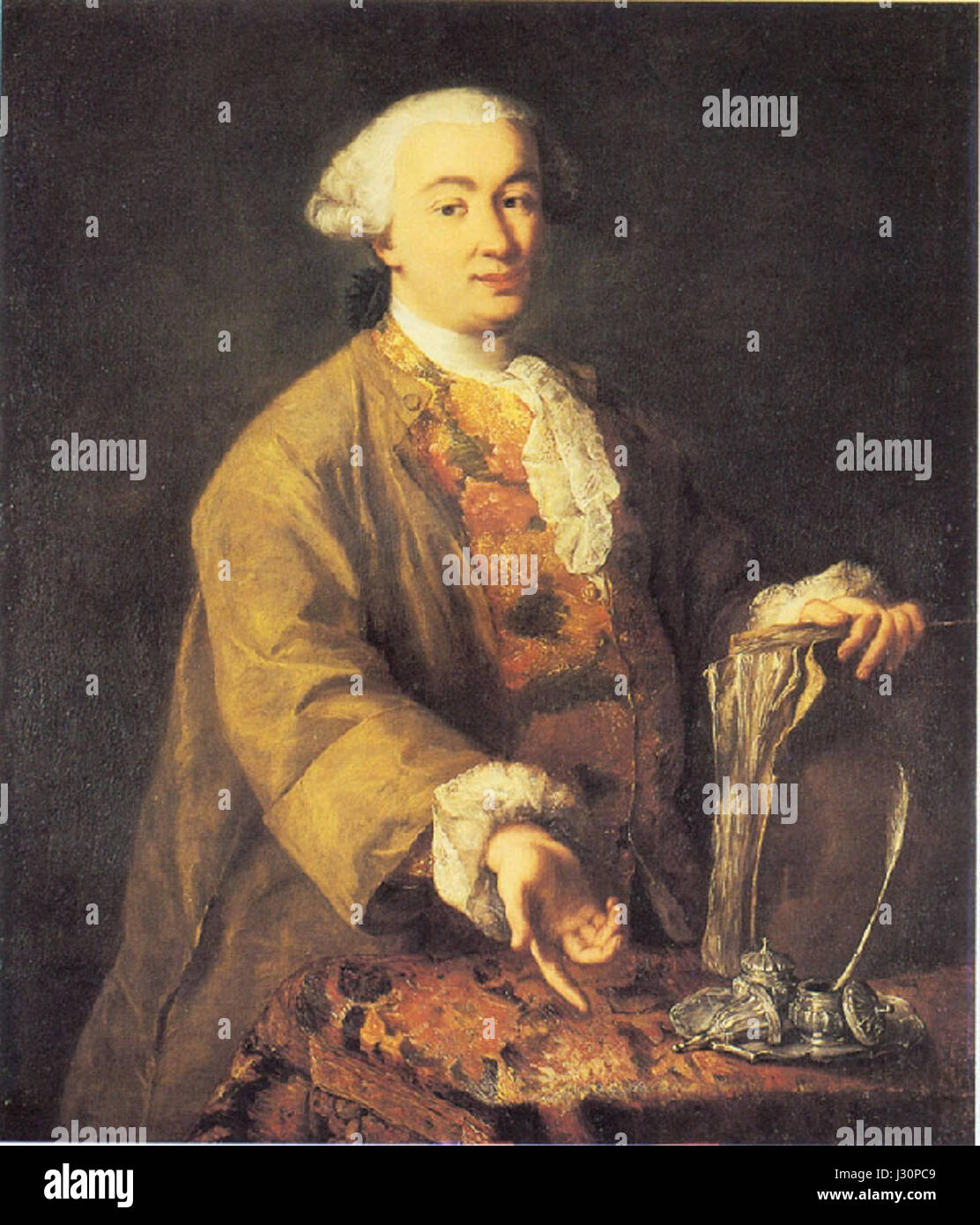 Alessandro Longhi - Ritratto di Goldoni Stock Photo - Alamy