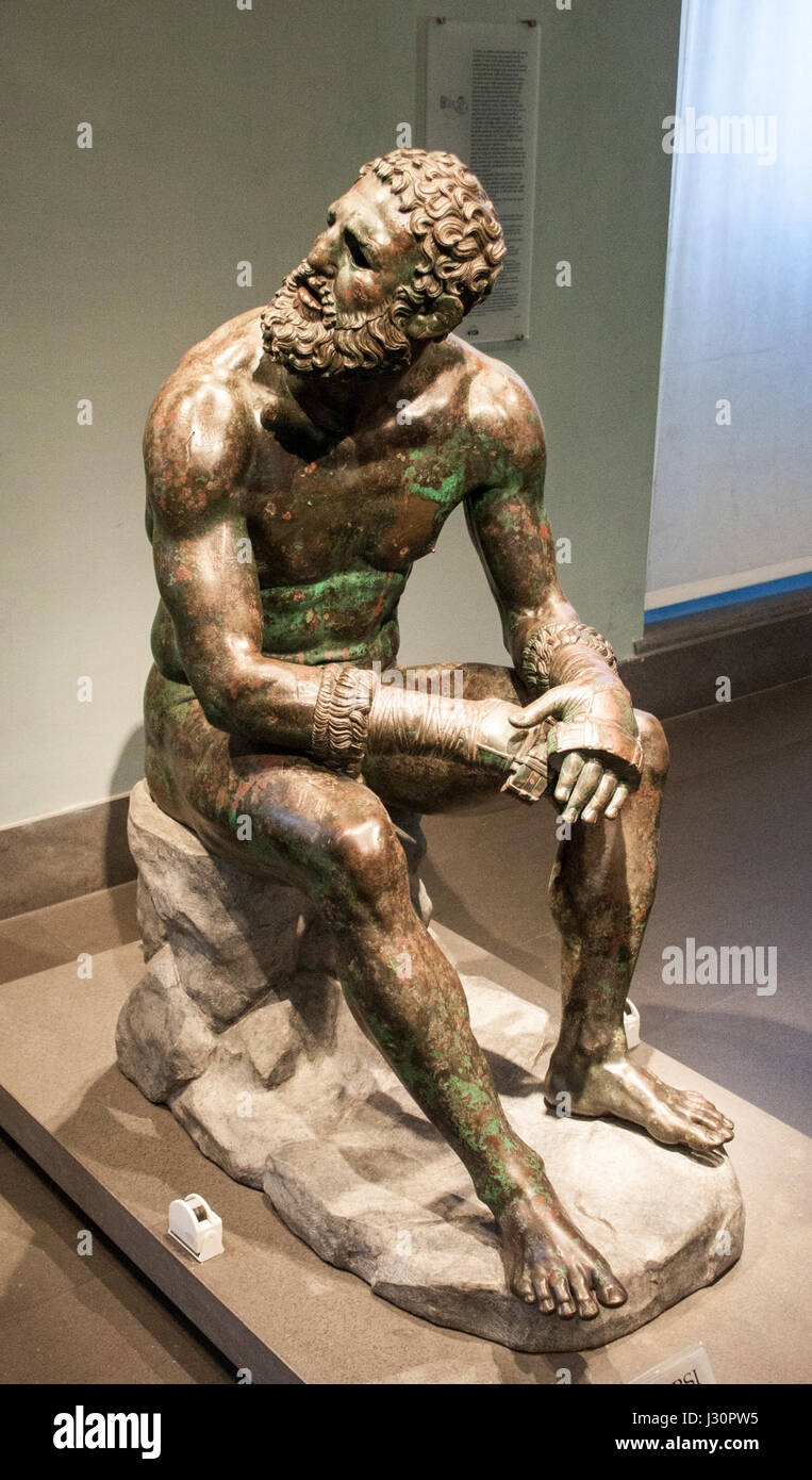 The Boxer of Quirinal is an ancient Greek statue of a young athlete ...