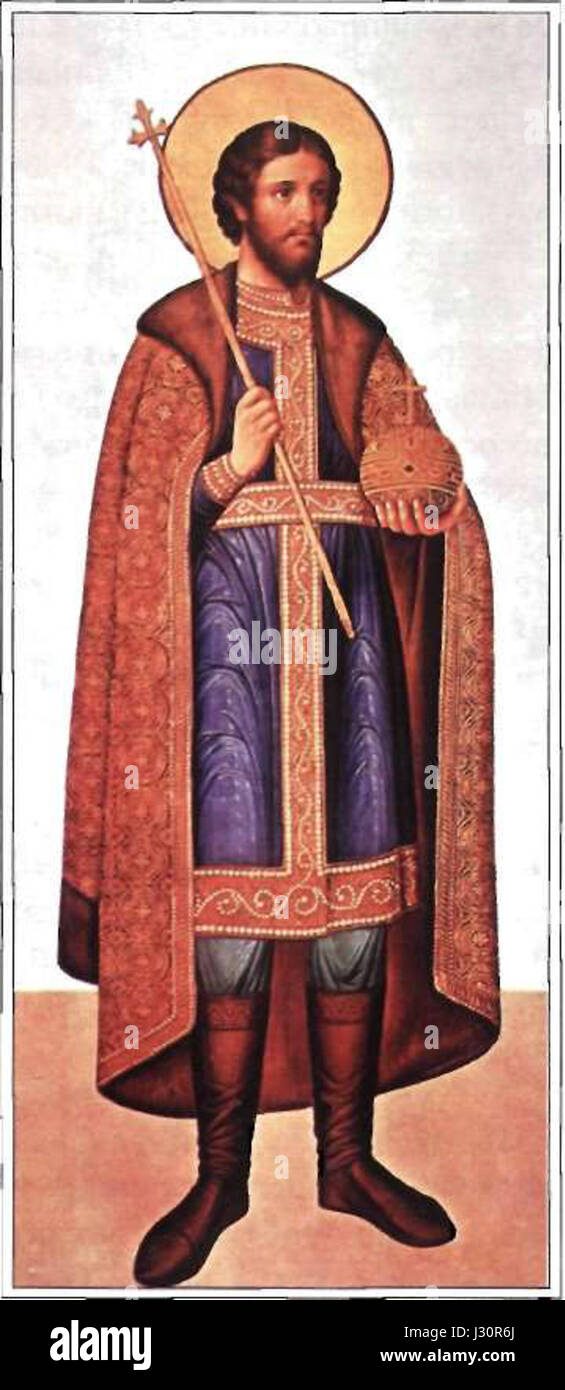 This artwork, created between 1881-1882, depicts Alexandr Nevsky, a ...