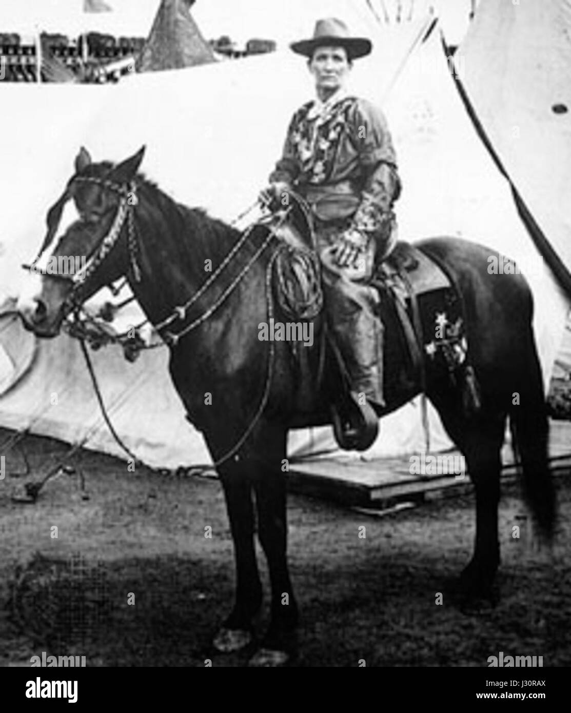 Calamity Jane on a horse Stock Photo - Alamy