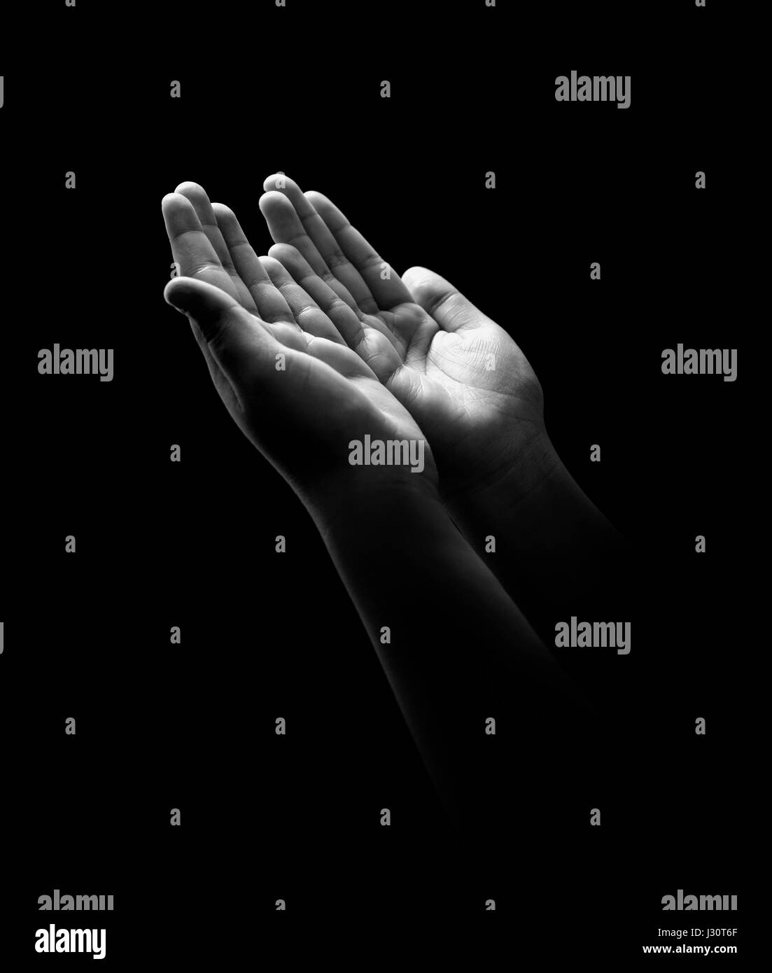 Ramadan islamic worship prayer Black and White Stock Photos & Images ...