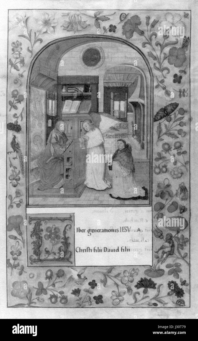 Cambridge MS. Dd.VII.3 - folio 6r - St. Matthew and an Angel with John ...
