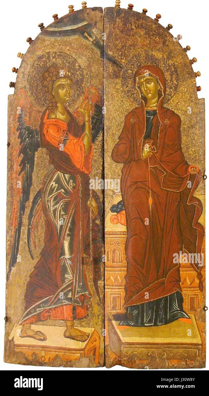 Annunciation, Late XIV Century, St Constantine and Helena Church, Ohrid ...