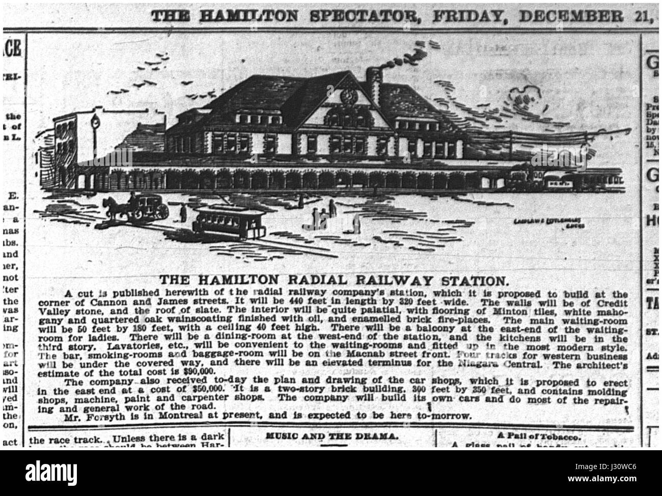 Map of hamilton Black and White Stock Photos & Images - Alamy