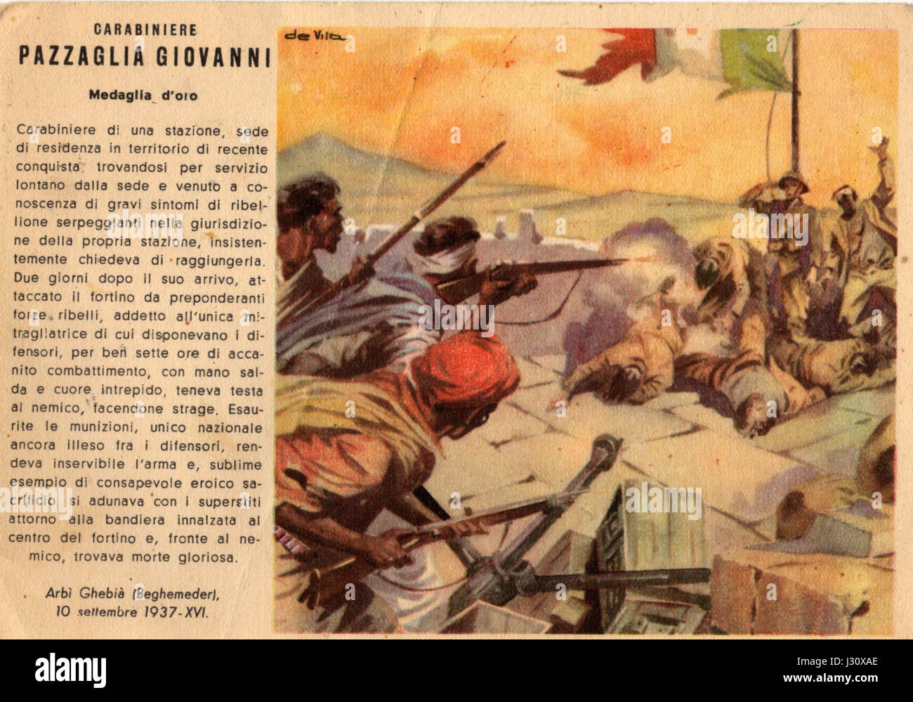 Carabiniere Pazzaglia Giovanni Medaglia d'oro Stock Photo - Alamy