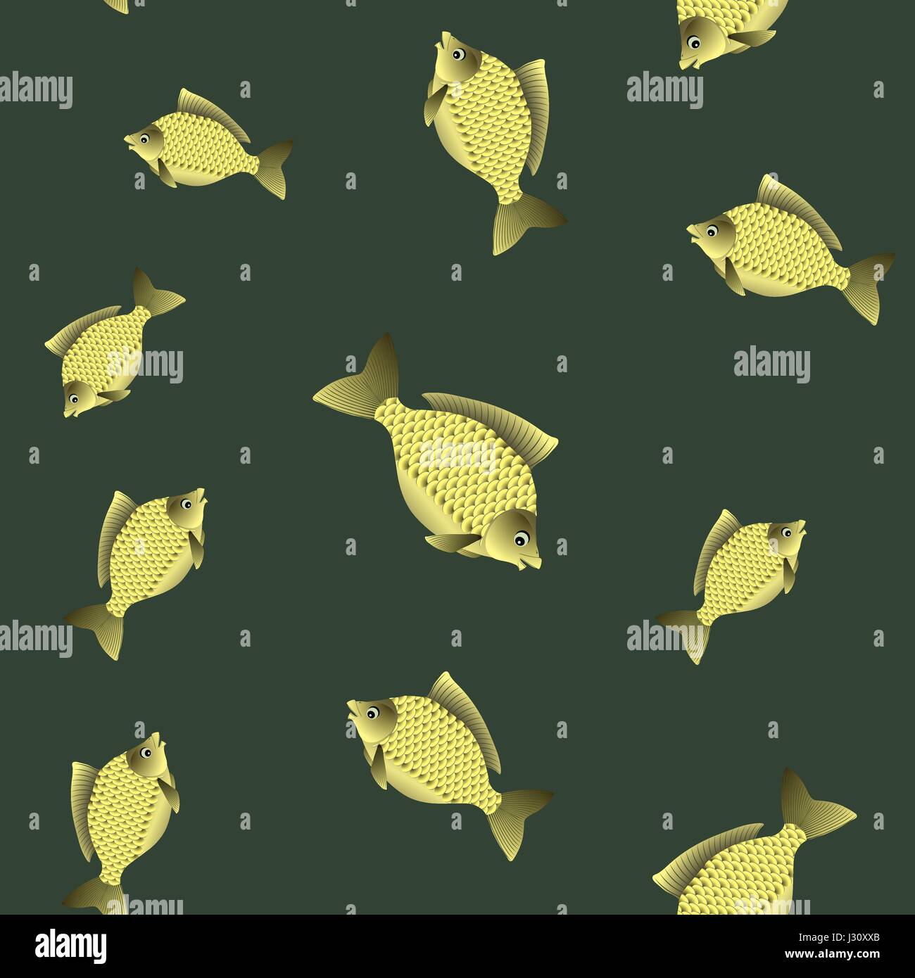 Fish Carp Seamless Pattern Stock Vector Image & Art - Alamy
