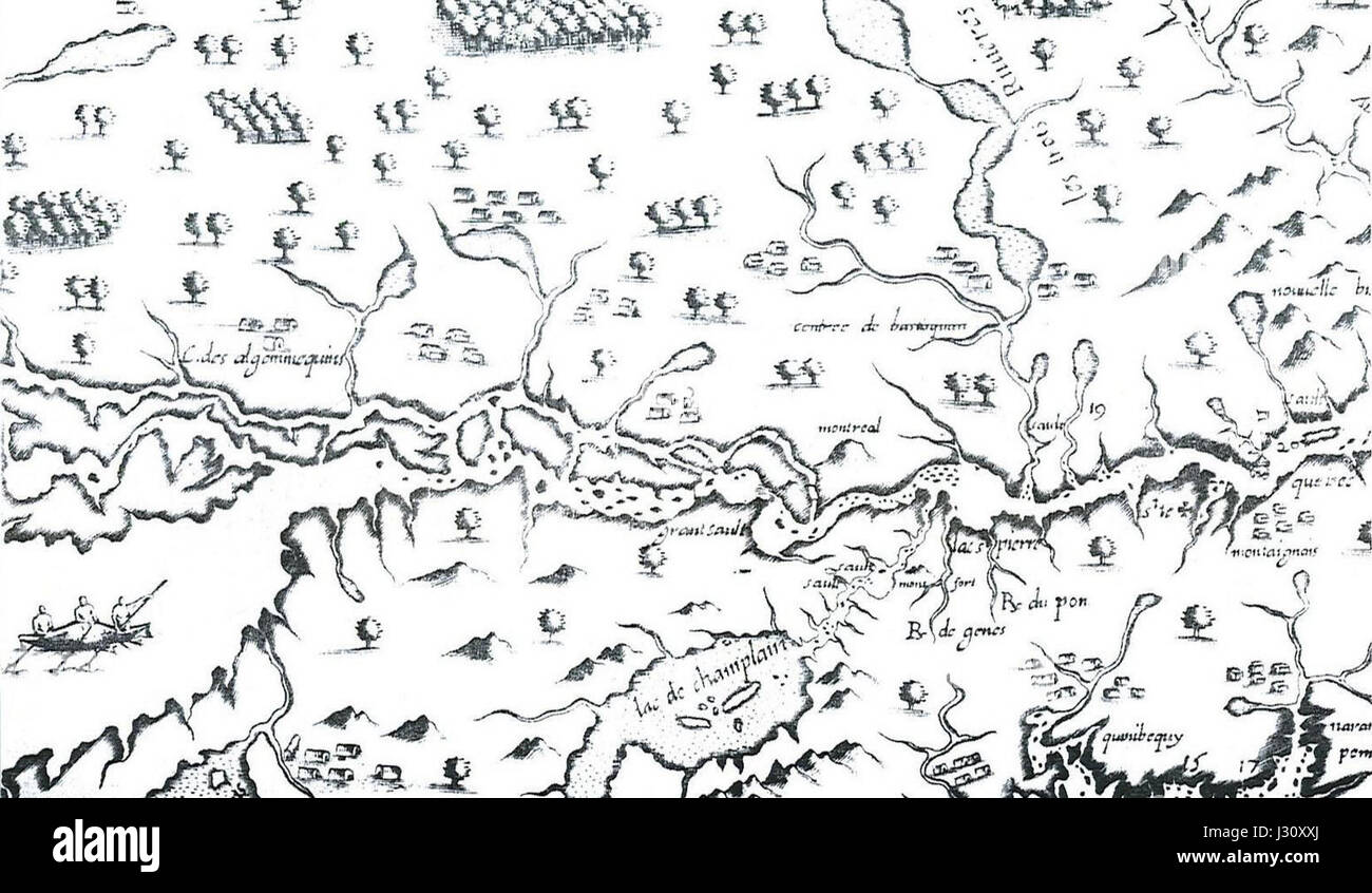 This historical map shows a view of Montreal, focusing on the area ...