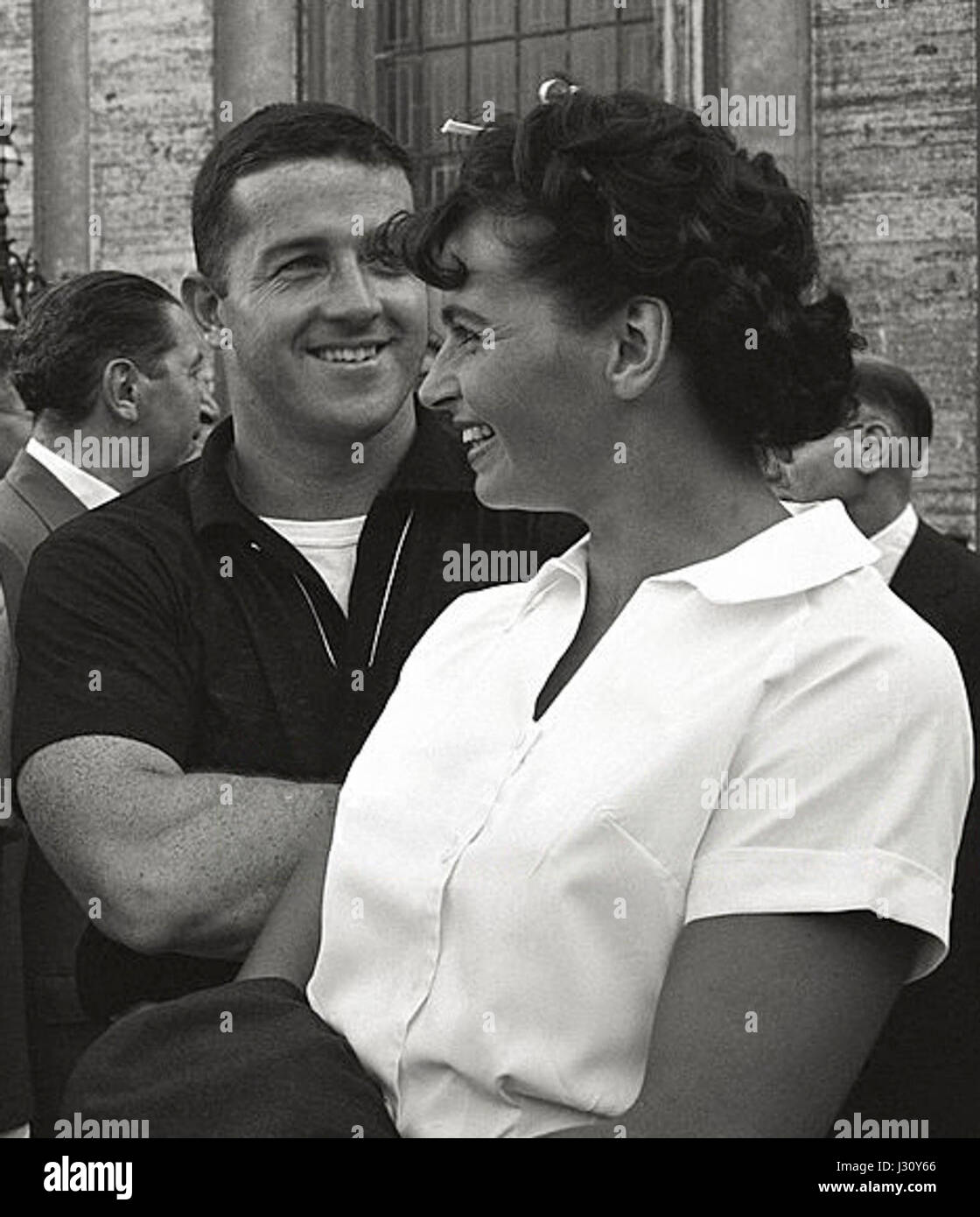 A photograph from 1960 capturing Hal Connolly, an American athlete, and ...