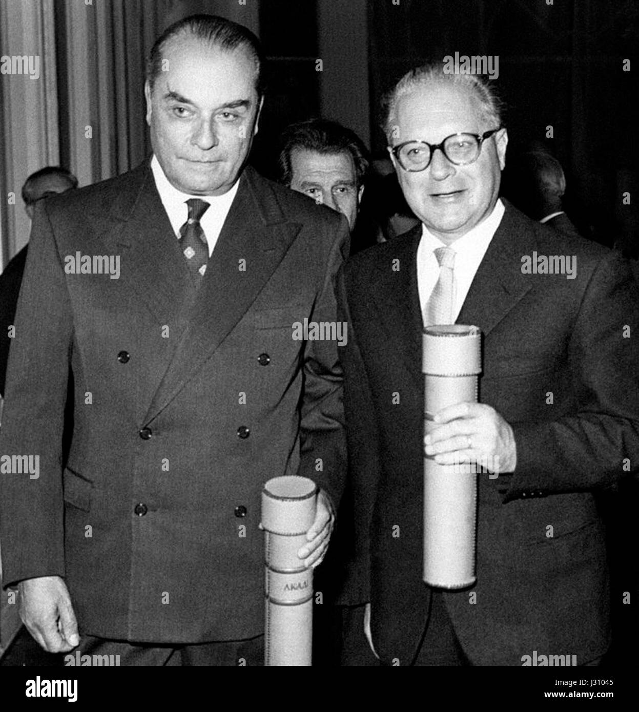 Ranuccio Bianchi Bandinelli and Edoardo Amaldi 1959 Stock Photo - Alamy