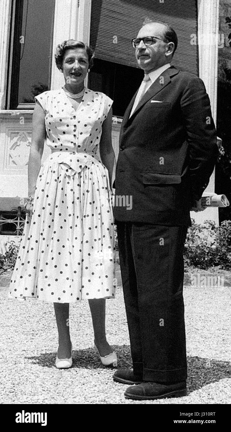 This image from 1955 features Lucie and Edgar Faure, possibly capturing ...