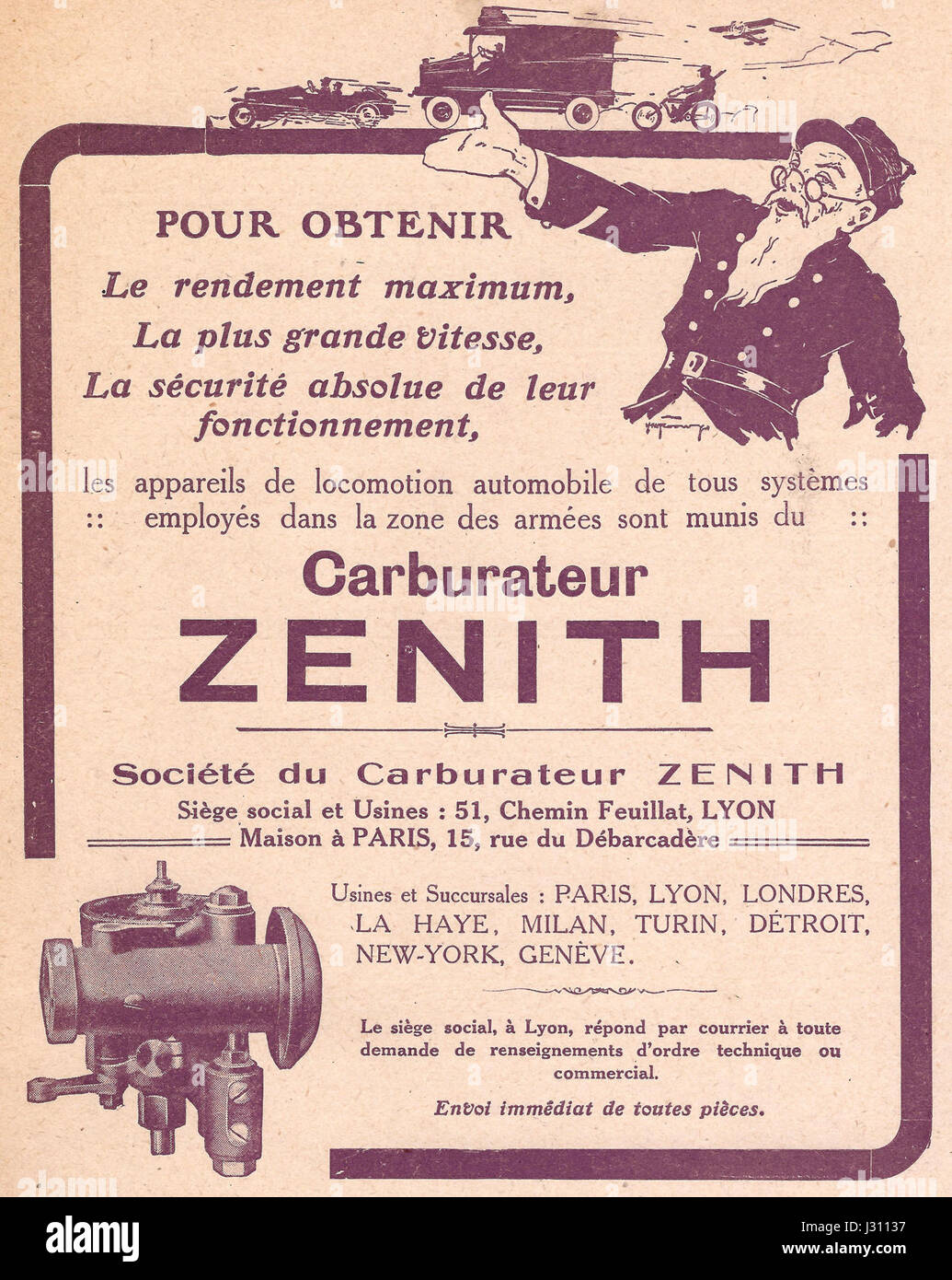 Zenith carburetor hi-res stock photography and images - Alamy